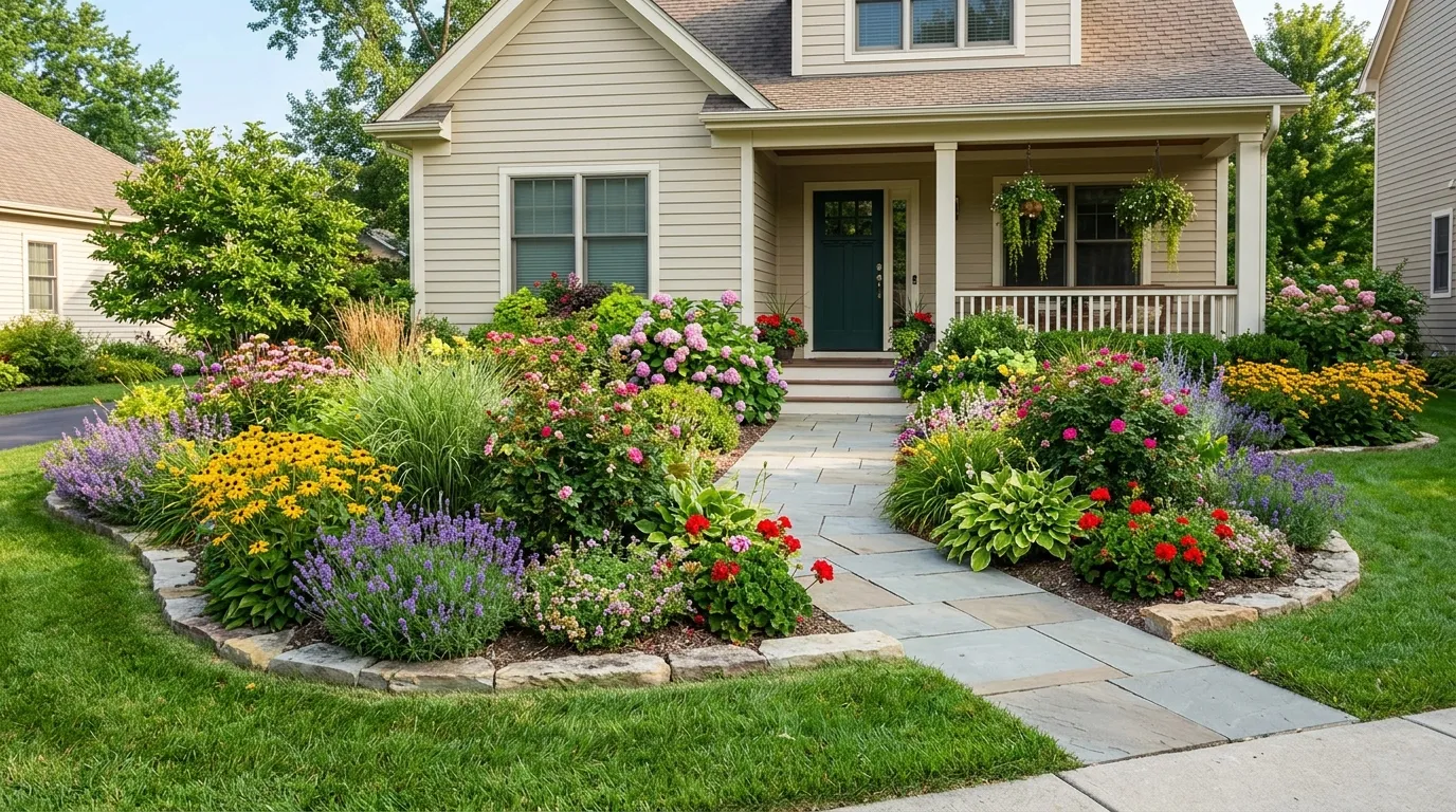 45 Front Yard Flower Bed Ideas That Transform Curb Appeal (With Plant ...